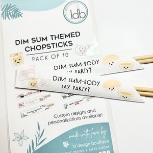 Dim Sum, Dim Sum Party, Dim Sum Chopsticks, Personalized Chopsticks ...
