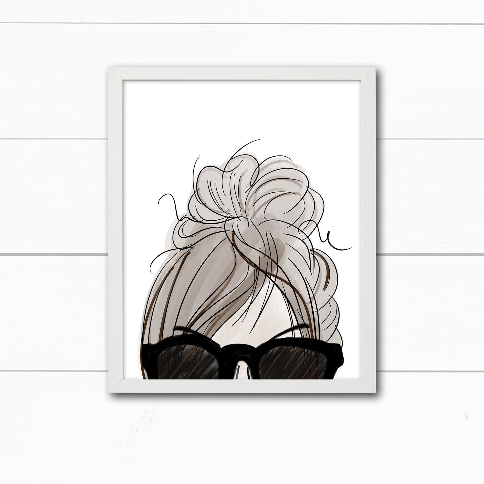 Messy Bun, Messy Bun Hair, Messy Bun Art, Girl Art, Messy Hair Don't ...