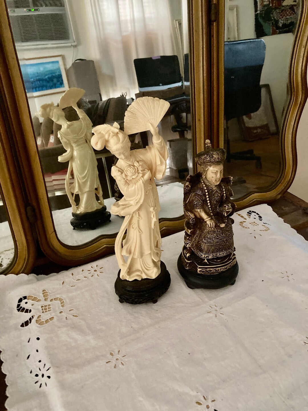 Pair of Vintage Asian Statues, Vintage Yiji and Empress Figurines for ...