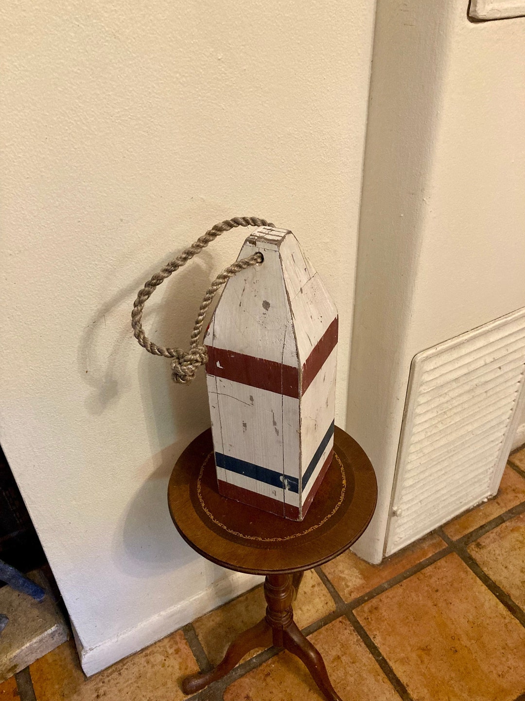 Vintage Beach Decor, 15 Inc Old-style Lobster Float Buoy, Red White ...