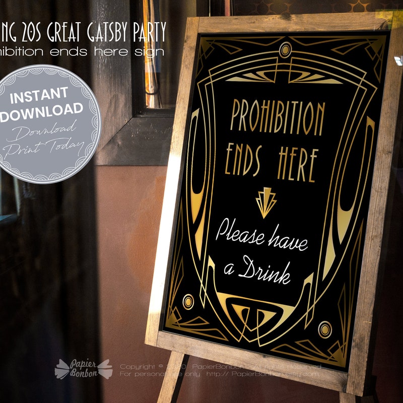 Prohibition Era Sign - Etsy