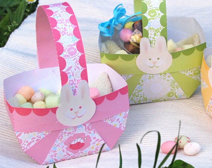 Easter Basket Printable Easter Favor Table Decorations With - Etsy