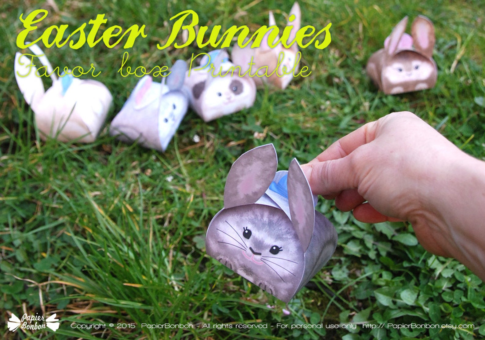 Bunny Gift Box for Easter Chocolate 6 Fluffy Rabbit With Hat - Etsy