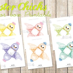 Easter Chicks Gift Box - 6 Cute Chicks Favor Box for Easter Egg Hunting ...