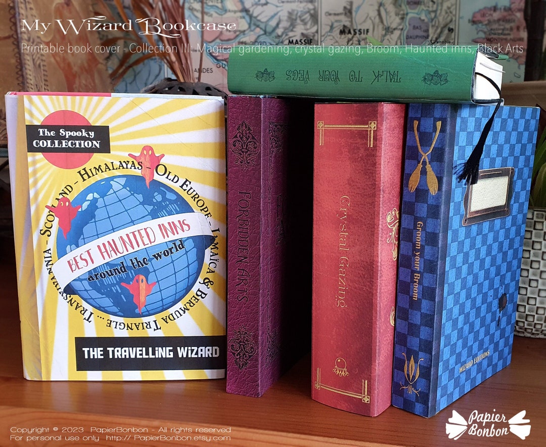 Printable Wizard Book Cover 5 Textbook Cover - Etsy