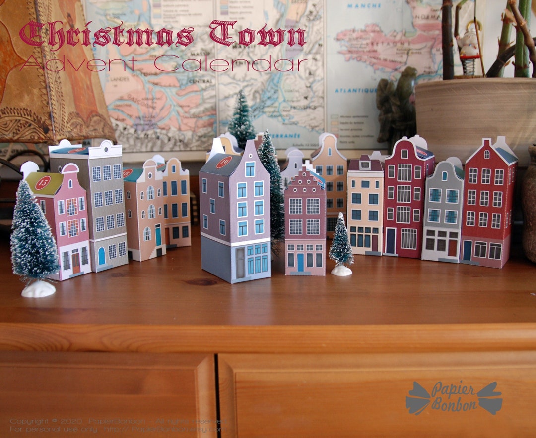 Amsterdam Printable Advent Calendar 24 Advent Box Christmas Countdown ...
