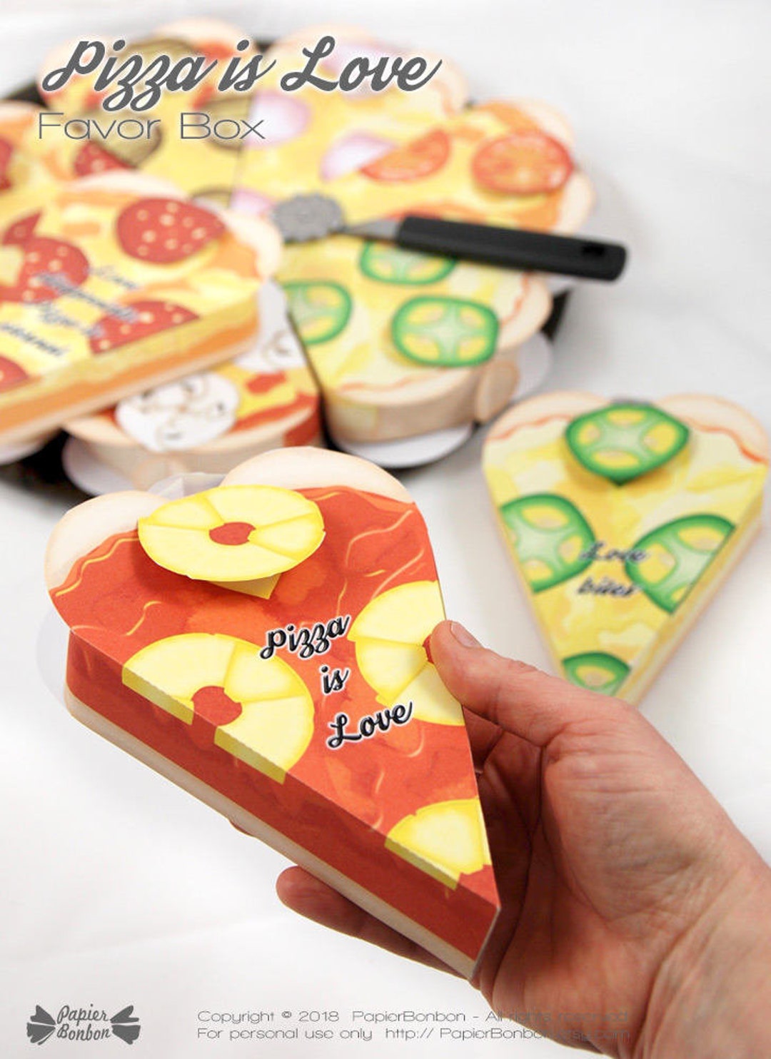 Pizza Party Gift Box, 7 Pizza Box for a Kids Valentine or BFF ...