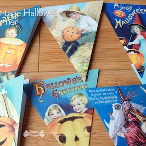 Vintage Halloween Banner Printable Instant Download, Vintage Halloween ...