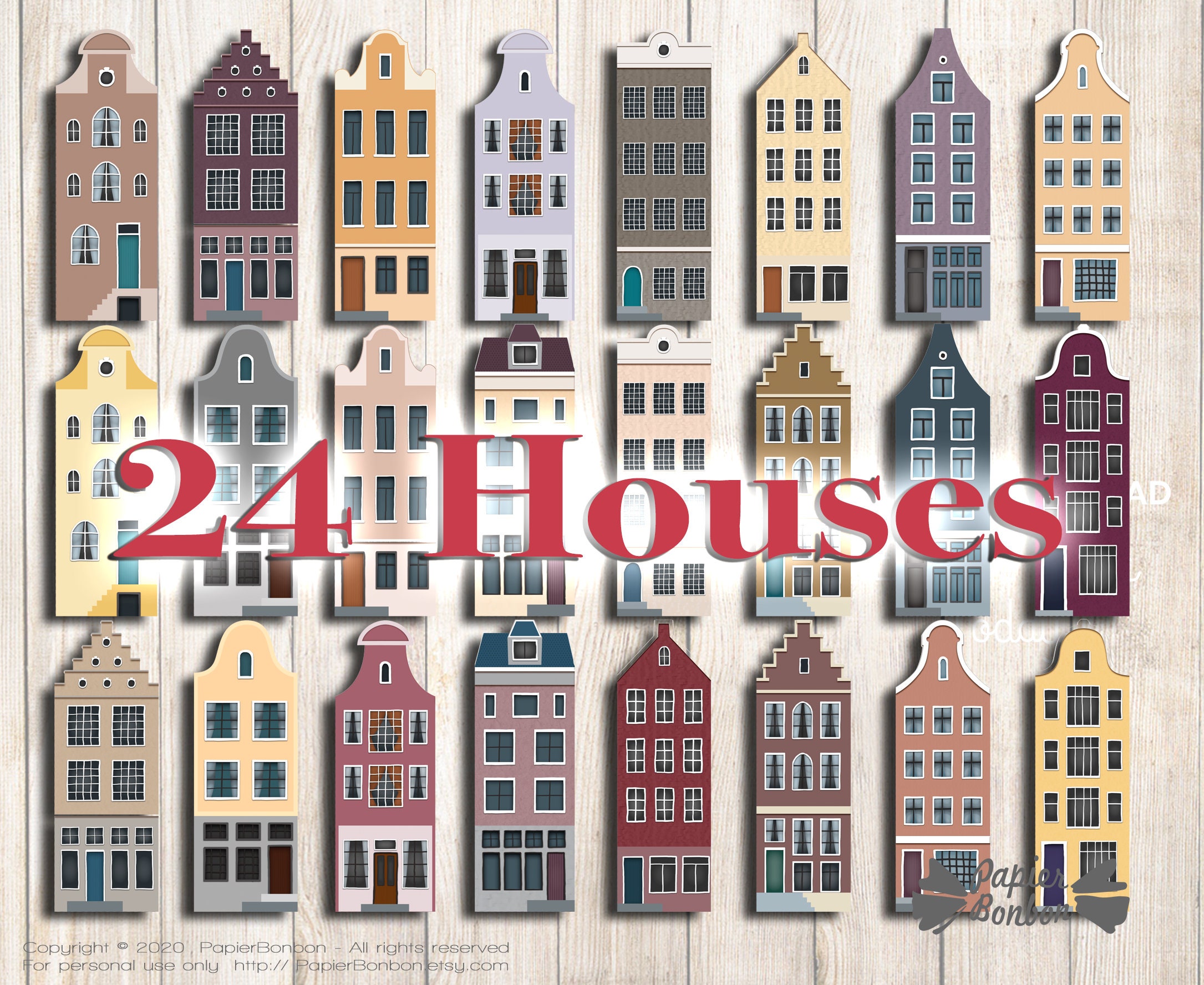 Amsterdam Printable Advent Calendar 24 Advent Box Christmas Countdown ...