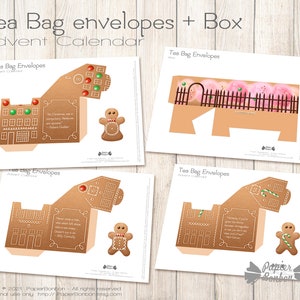 Teabag Envelopes Advent Calendar – Gingerbread House 24 Teabag ...