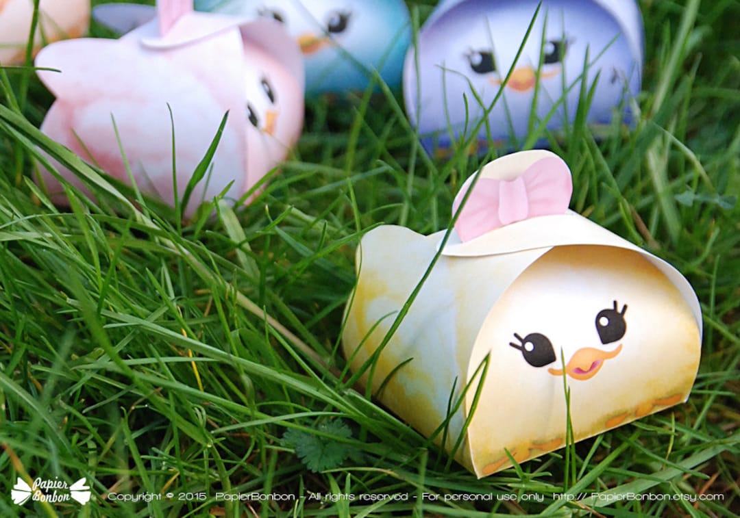 Easter Chicks Gift Box - 6 Cute Chicks Favor Box for Easter Egg Hunting ...