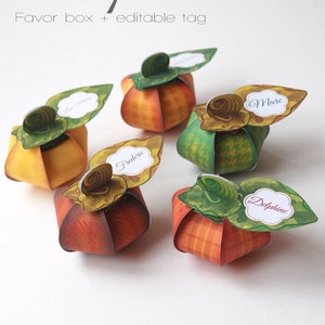 Thanksgiving Pumpkin Favor Box - 5 Gift Box - Etsy