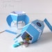 Blue Rocket Gift Box & Tag for Space Party - Etsy