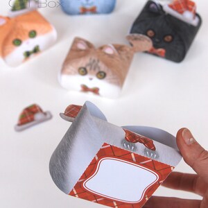 Christmas Cat Gift Box - 6 Favor Box - Etsy