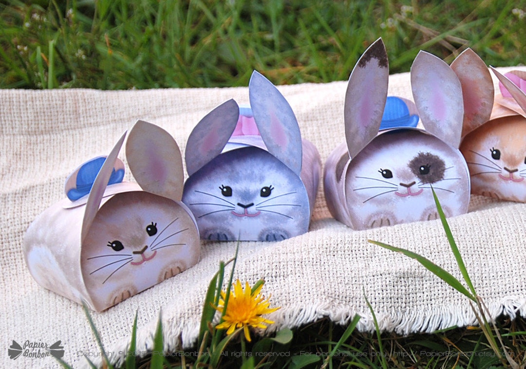 Boîtes cadeau Lapin (Printable) - Décoration de Pâques - centre de ...