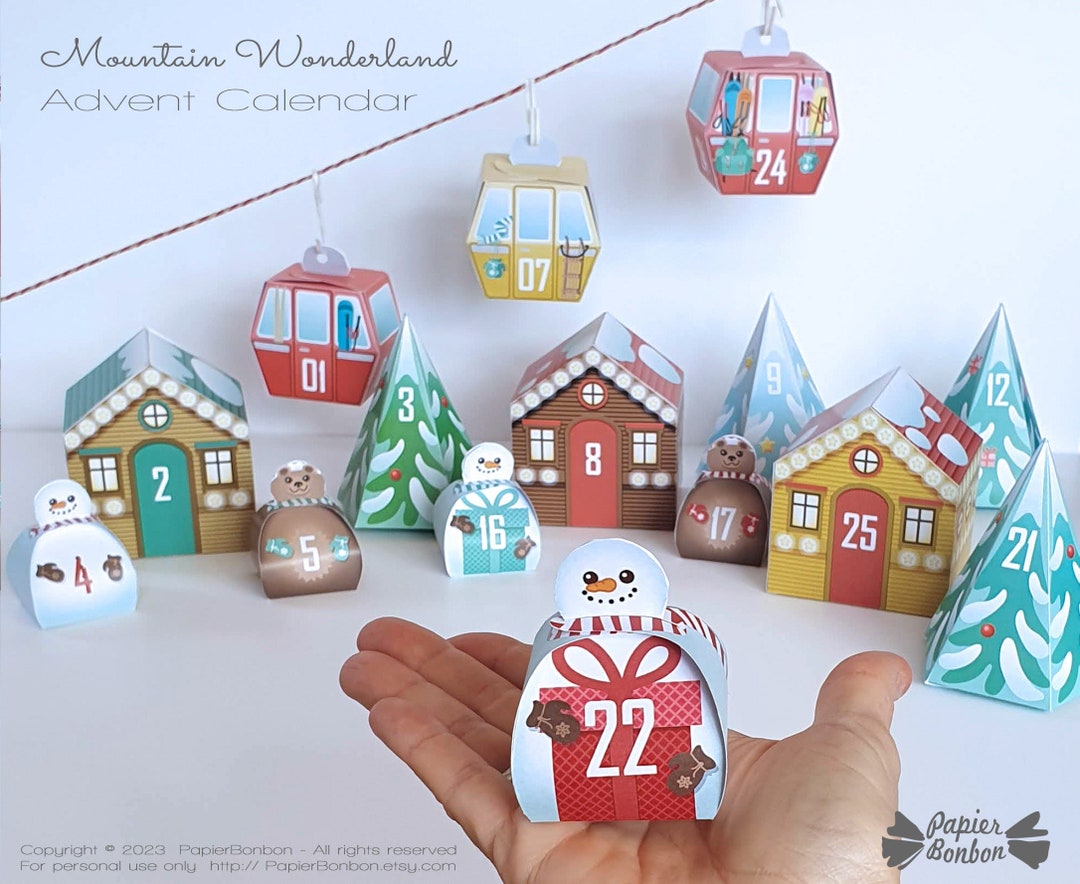 Mountain Wonderland Gift Boxes, 31 Skiing Advent Box: Gondola Lift ...