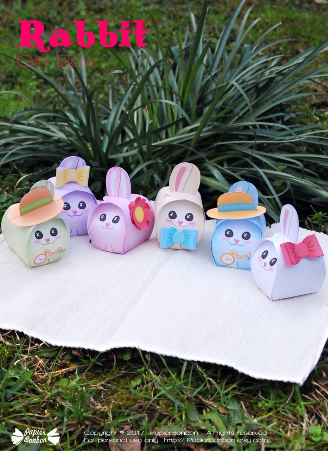 Bunny Treat Box for Easter - 6 Cute Bunny Favor Boxes for Any Spring ...