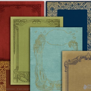 Gilded and Embossed Book Covers Printable - Etsy