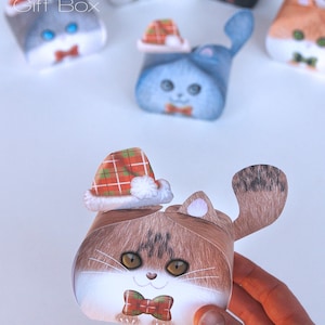 Christmas Cat Gift Box - 6 Favor Box - Etsy