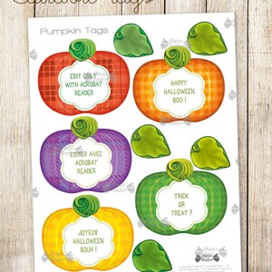 Pumpkin Tags printable 5 Editable Pumpkin Tags for a Fall Party DIY ...