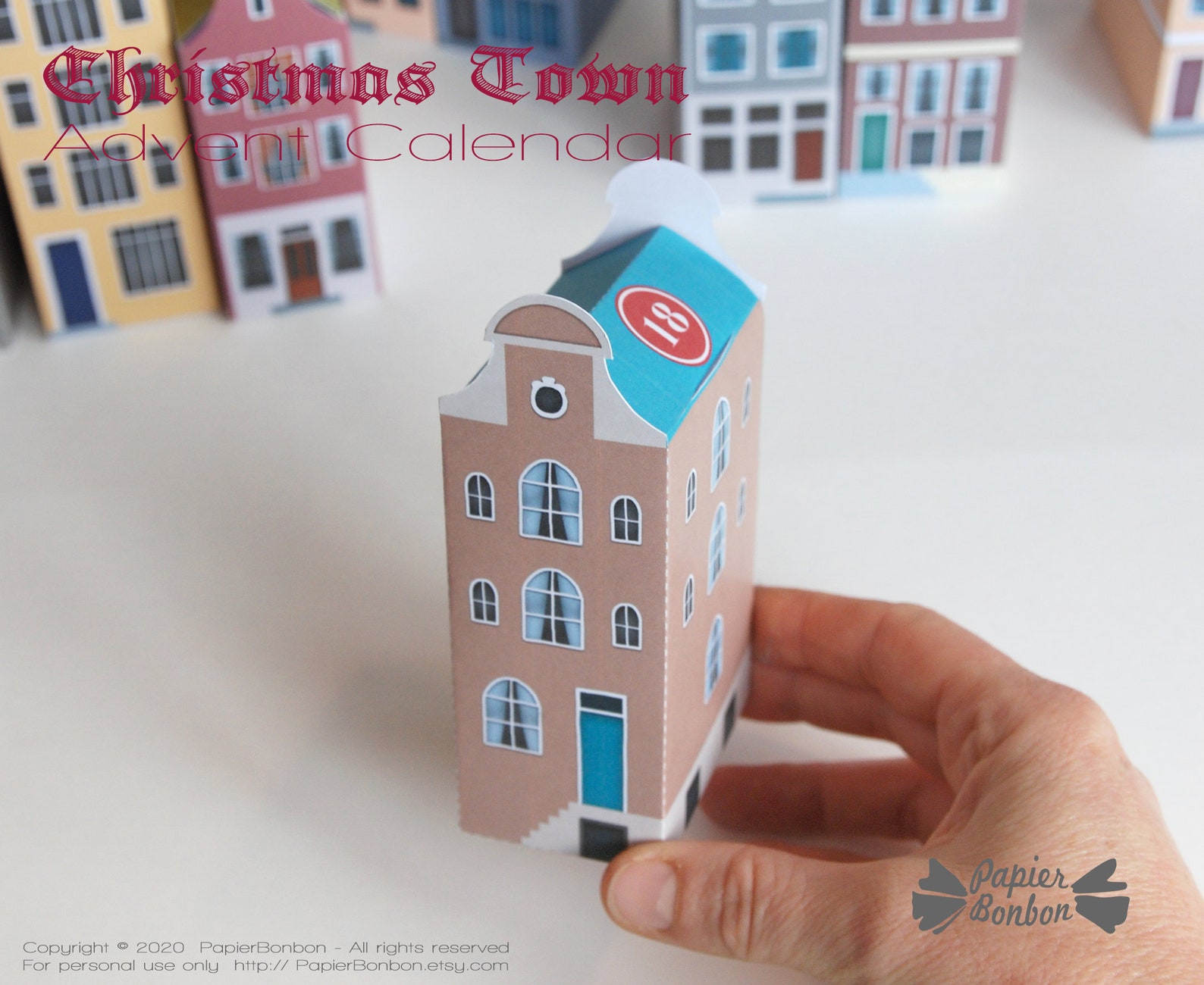 Amsterdam Printable Advent Calendar 24 Advent Box Christmas Countdown ...