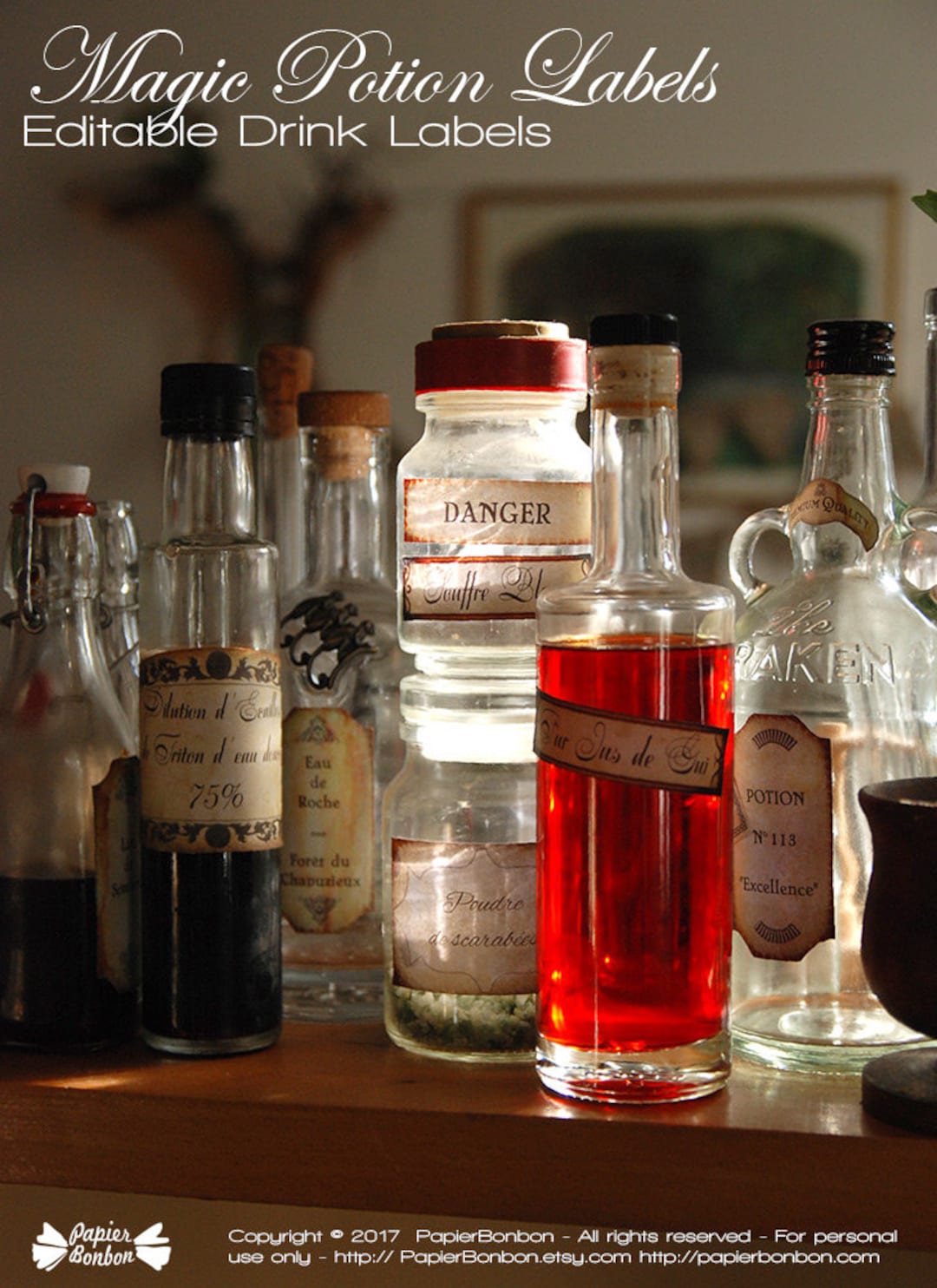 Halloween Apothecary Labels Potions Labels Printable Poison Labels ...