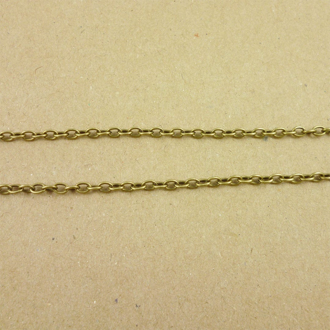 2m - 10m Antique Bronze Iron Oval Cable Chain 2mm X 3mm Nickel Free - Etsy