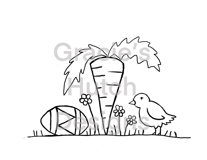 Easter Chick Drawing - Etsy