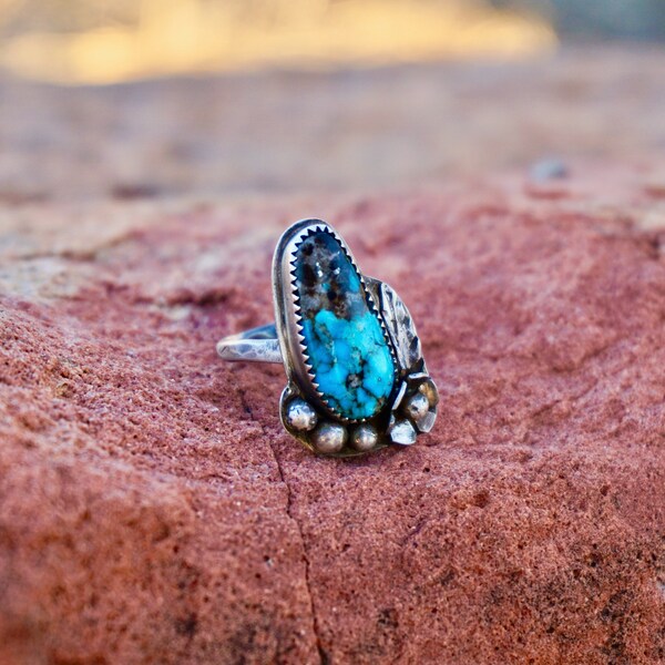 Turquoise Boho Ring - Etsy