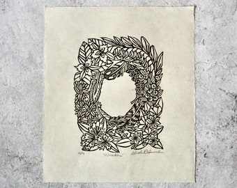 Snake Original Woodblock Print | Etsy