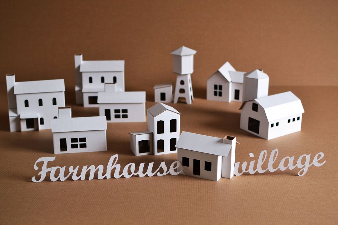Putz Style Cardboard Kit, DIY Farmhouse Village - Etsy