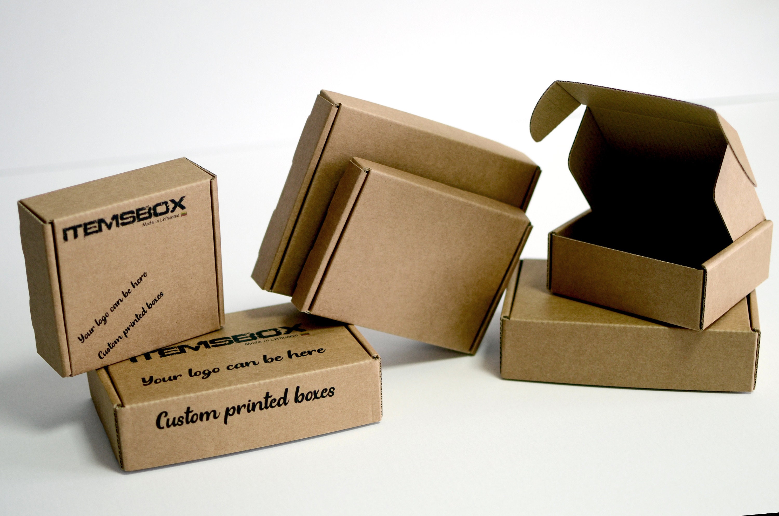 Pack of 10 CUSTOM SIZE Brown Corrugated Cardboard Boxes. Plain - Etsy