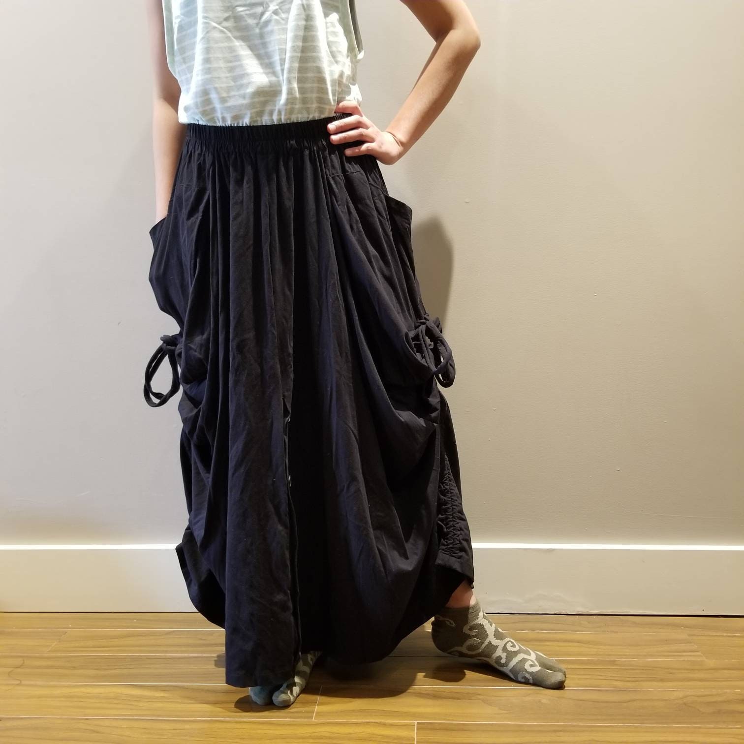 Modern Style Long Skirt & Wide Leg Pants 2in1 #22031 - Etsy