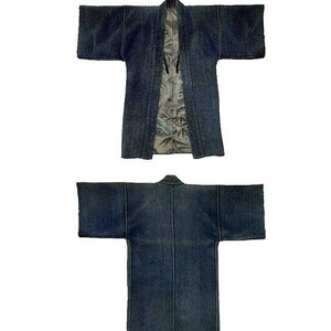 Antique Edo Period Sumi-e Bamboo and Tiger Painting Hikeshi Sashiko ...