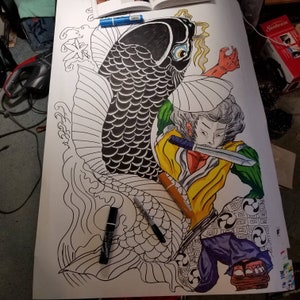 Oniwakamaru No Koitaiji Noragi Kimono "custom Art" Japanese Fireman ...