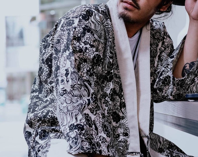 Noragi Hanten Kimono Special White Dragon - Etsy