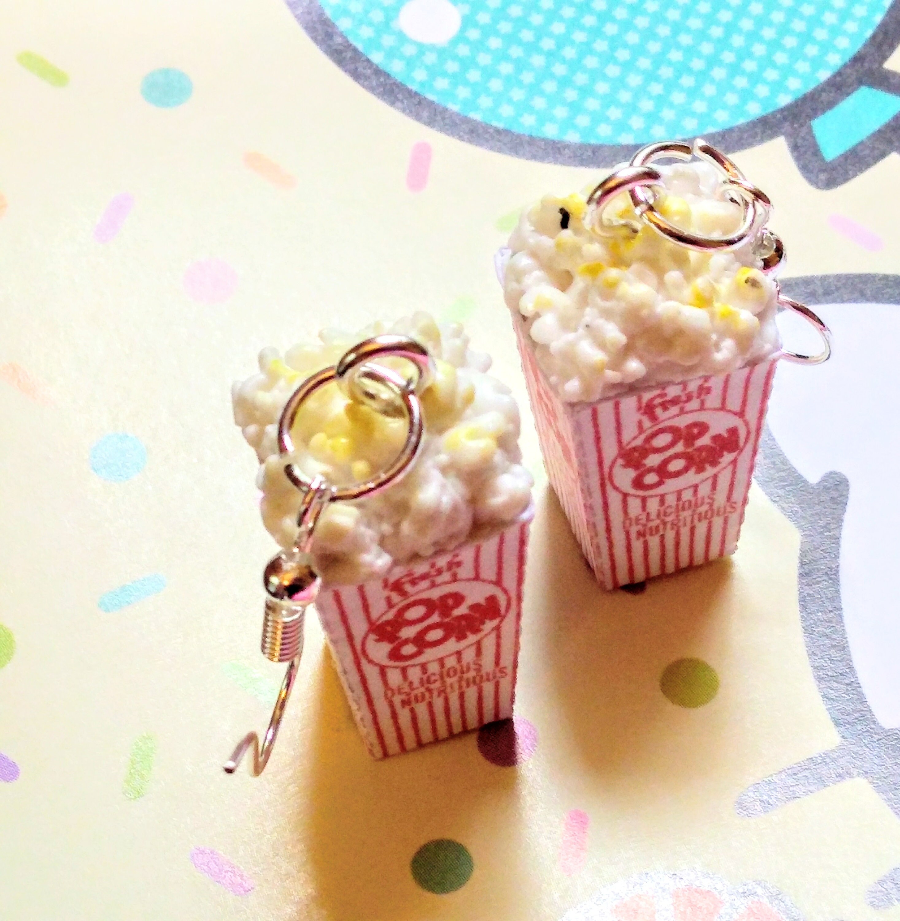 Butter Popcorn Earrings - Miniature Food Jewelry - Inedible Jewelry ...