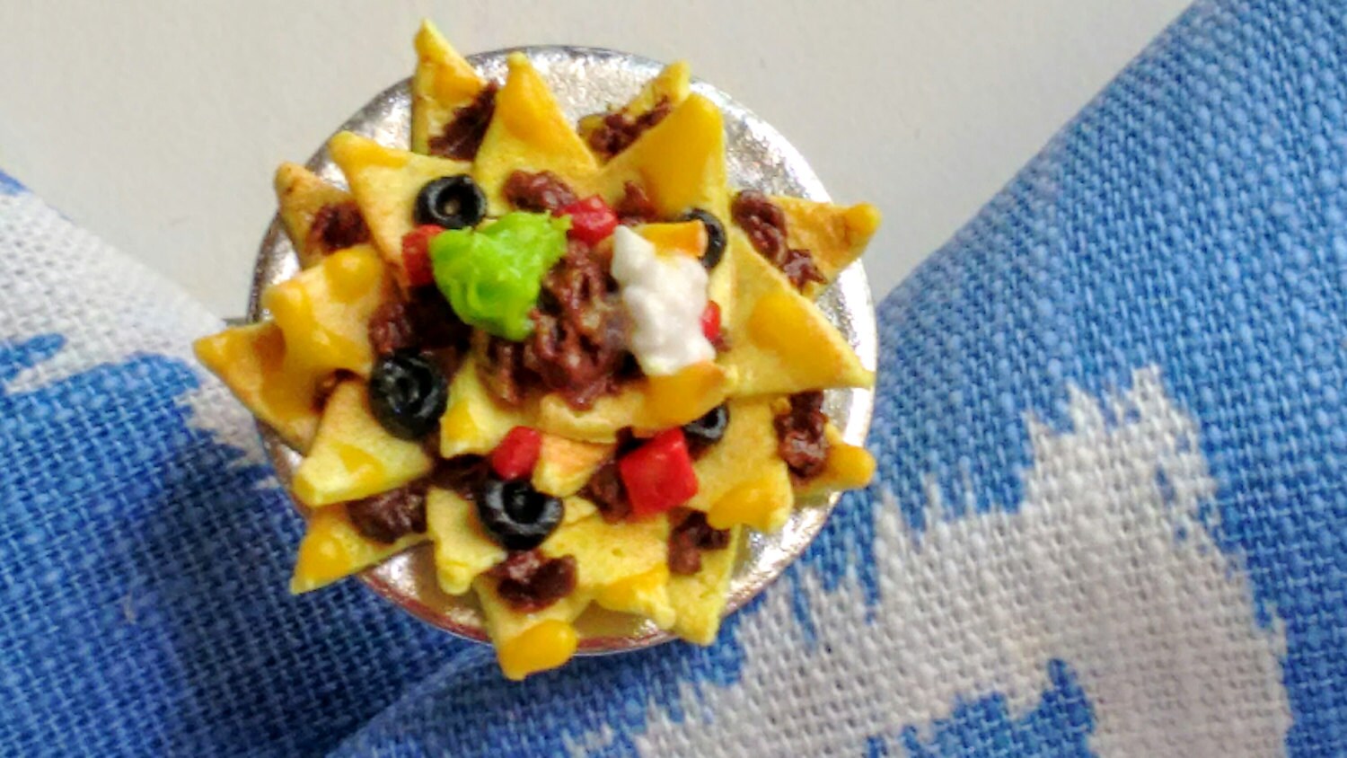 Cheese Nachos Supreme Ring - Miniature Food Jewelry - Fake Food Ring ...
