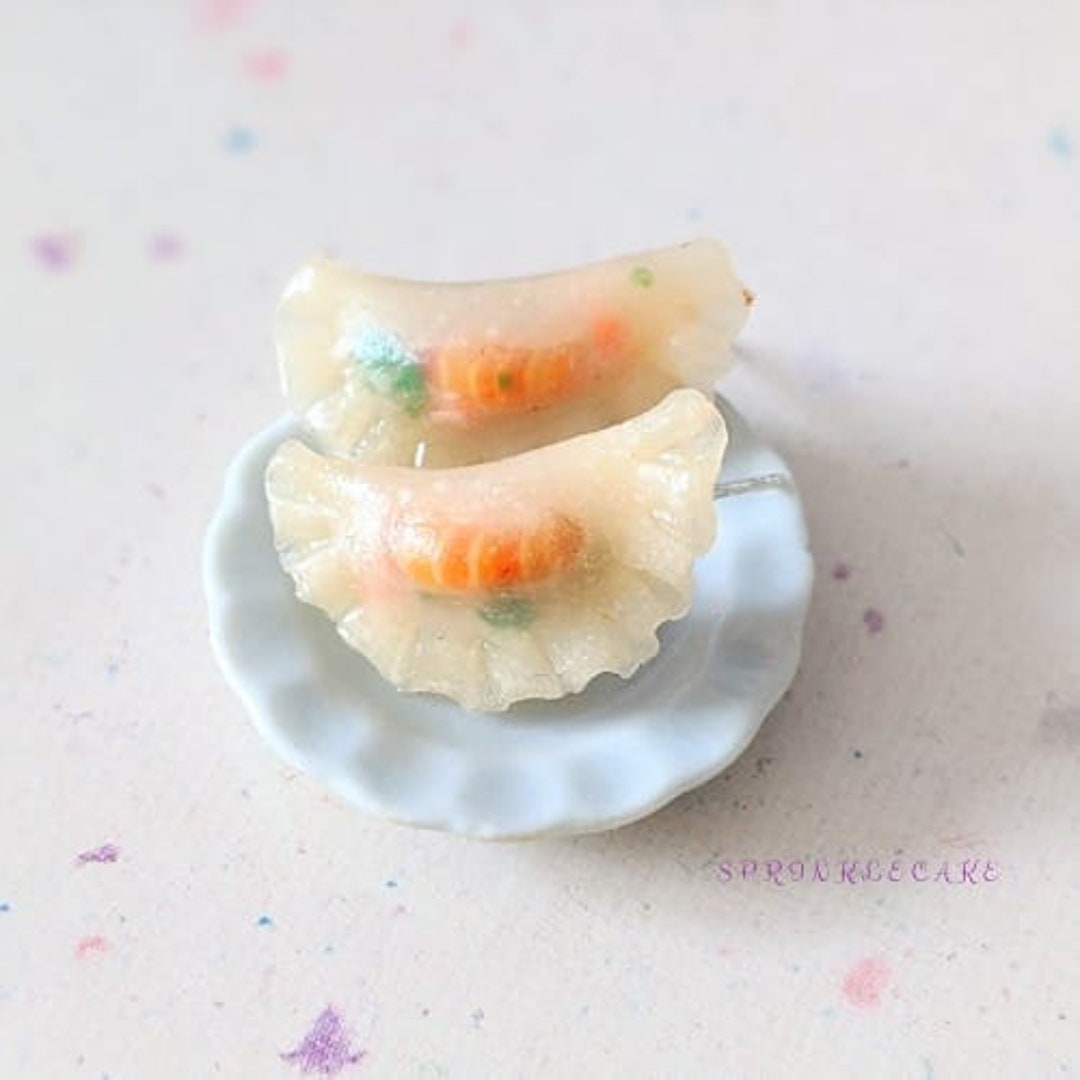 Shrimp Dumpling Earrings Miniature Food Jewelry Inedible - Etsy