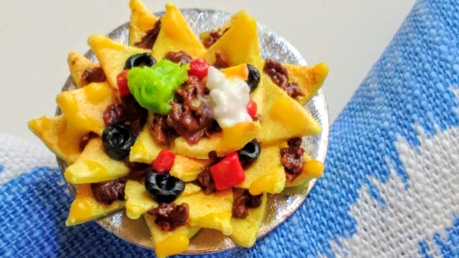 Cheese Nachos Supreme Ring - Miniature Food Jewelry - Fake Food Ring ...