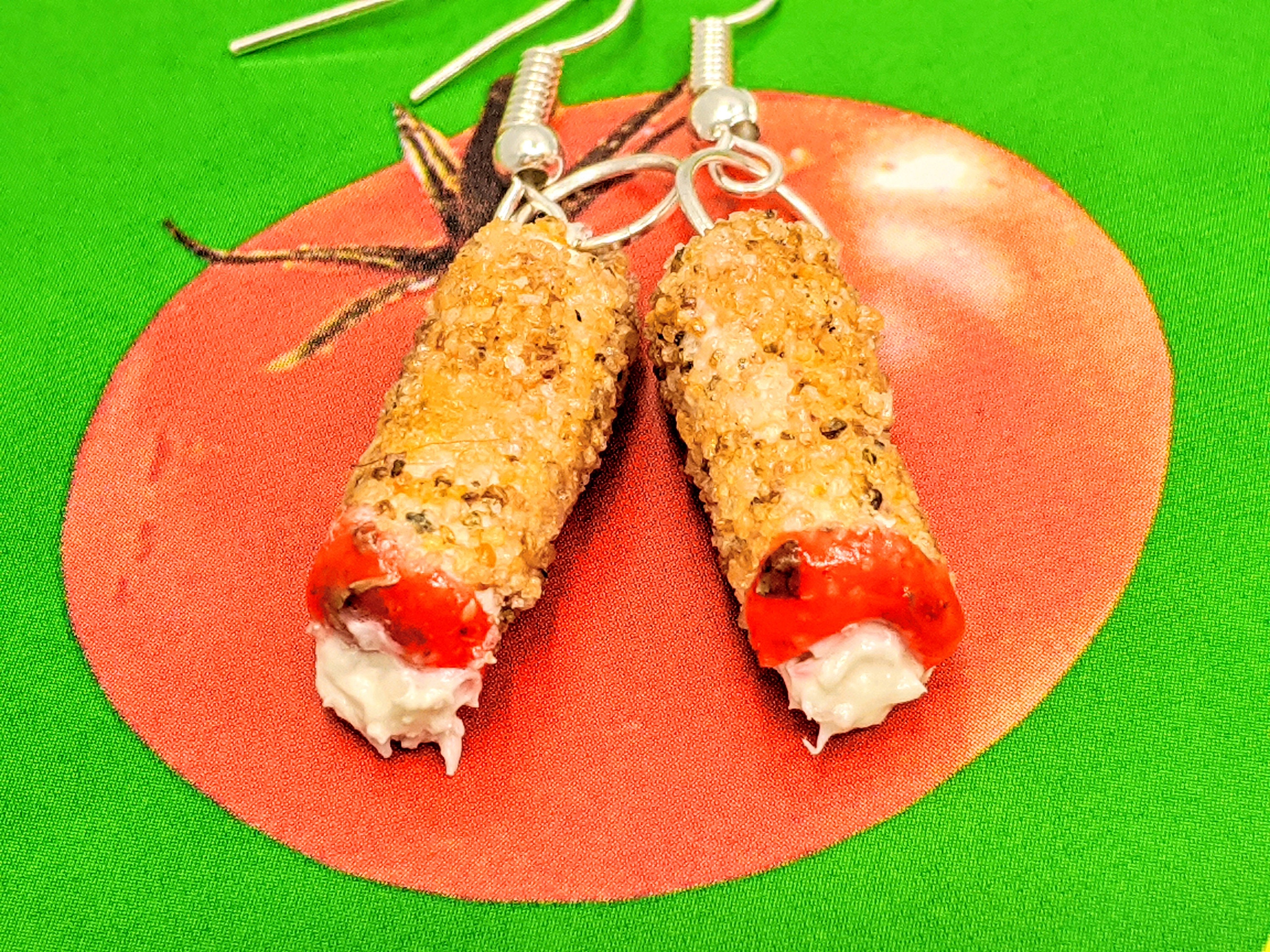 Mozzarella Cheese Sticks Earrings Miniature Food Jewelry | Etsy