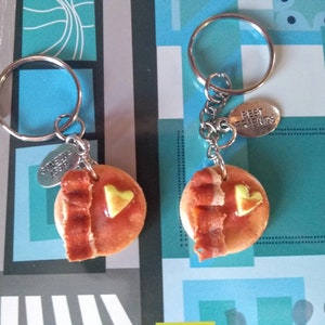 BFF Pancakes and Bacon Keychains, Miniature Food Jewelry, Inedible ...