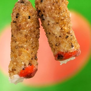 Mozzarella Cheese Sticks Earrings, Miniature Food Jewelry - Inedible ...