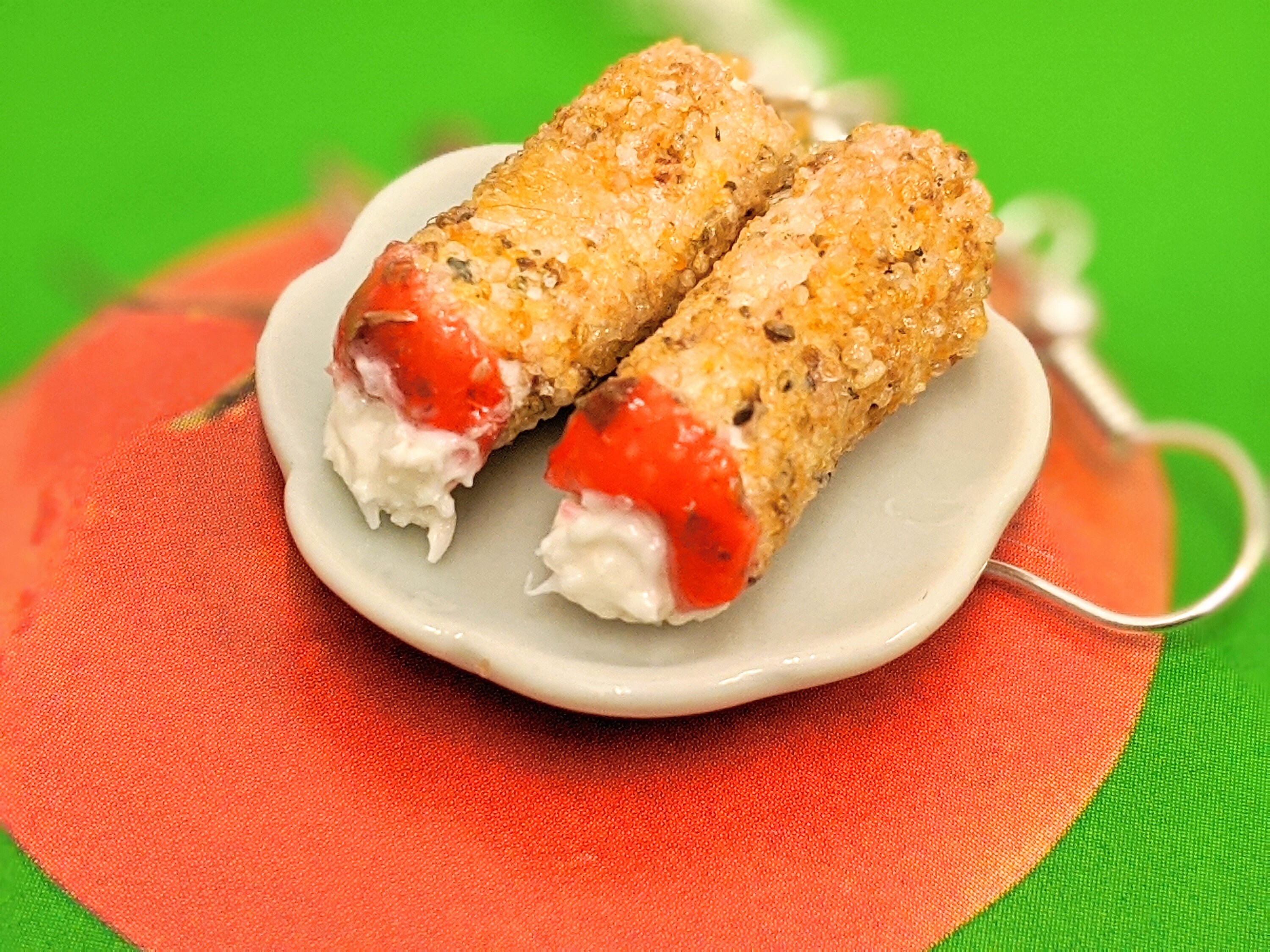 Mozzarella Cheese Sticks Earrings Miniature Food Jewelry | Etsy