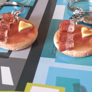 BFF Pancakes and Bacon Keychains, Miniature Food Jewelry, Inedible ...