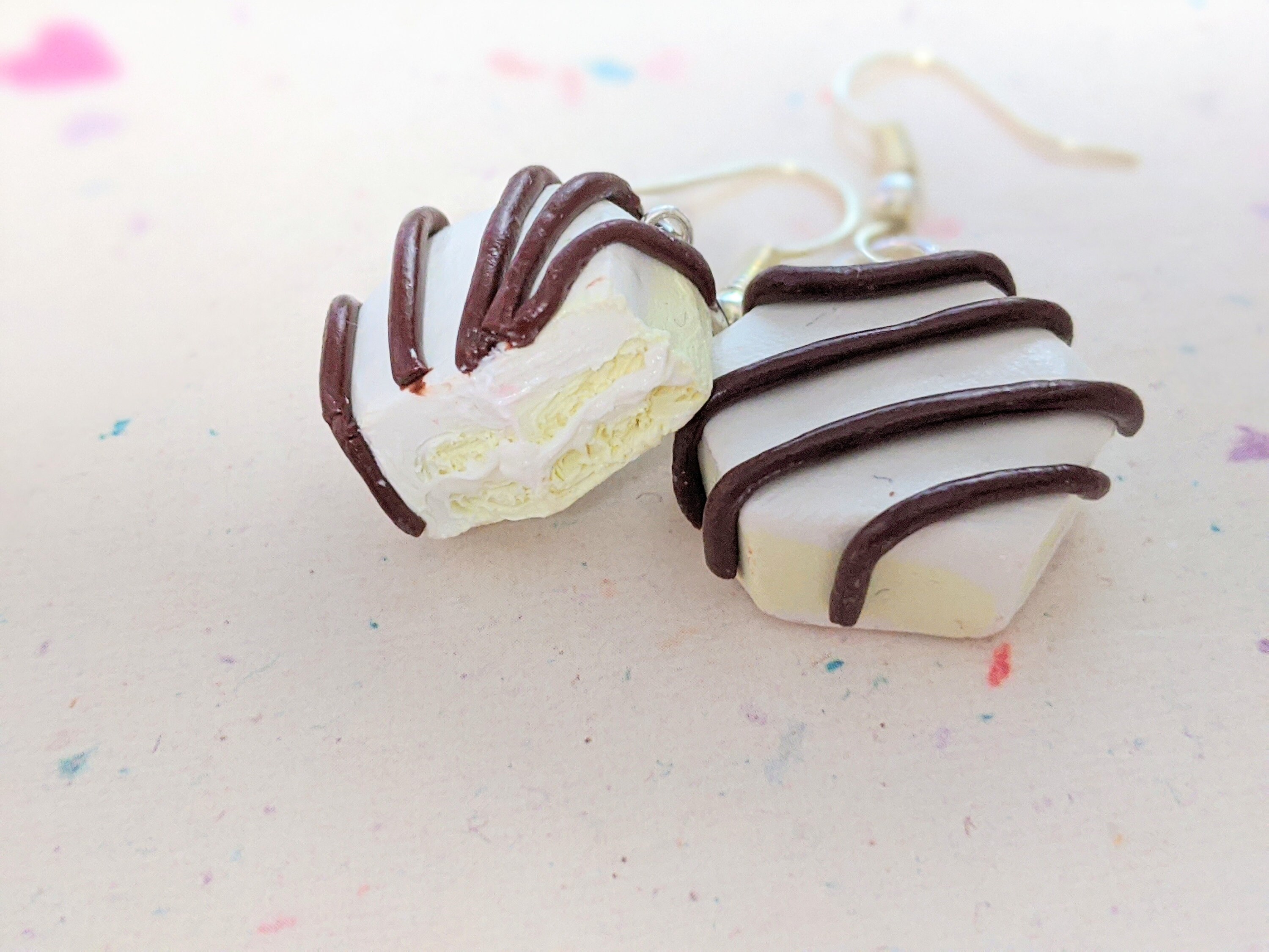 Zebra Snacks Cakes Earrings, Miniature Food Jewelry, Inedible Jewelry ...