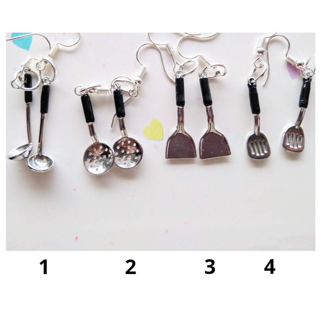 Kitchen Utensils Earrings - Miniature Food Jewelry - Inedible Jewelry ...