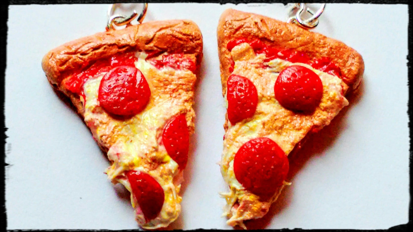Realistic Pepperoni Pizza Slice Earrings Miniature Food - Etsy