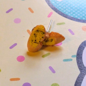 Garlic Bread Stud Earrings Miniature Food Jewelry Italian - Etsy
