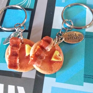 BFF Pancakes and Bacon Keychains, Miniature Food Jewelry, Inedible ...